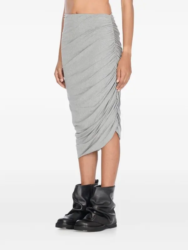 Attico Gathered Midi Skirt