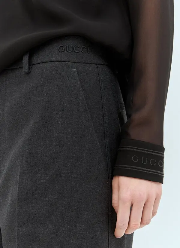 Gucci Wool Tailored Wide-leg Pants