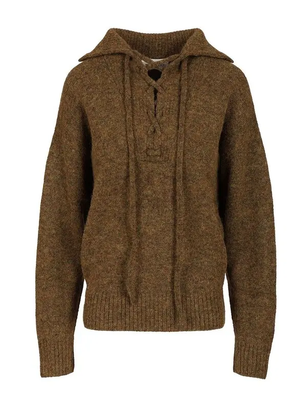 Isabel Marant Étoile Phylia Alpaca-blend Lace-up Sweater - Brown