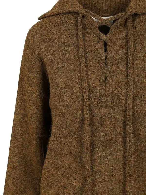Isabel Marant Étoile Phylia Alpaca-blend Lace-up Sweater - Brown