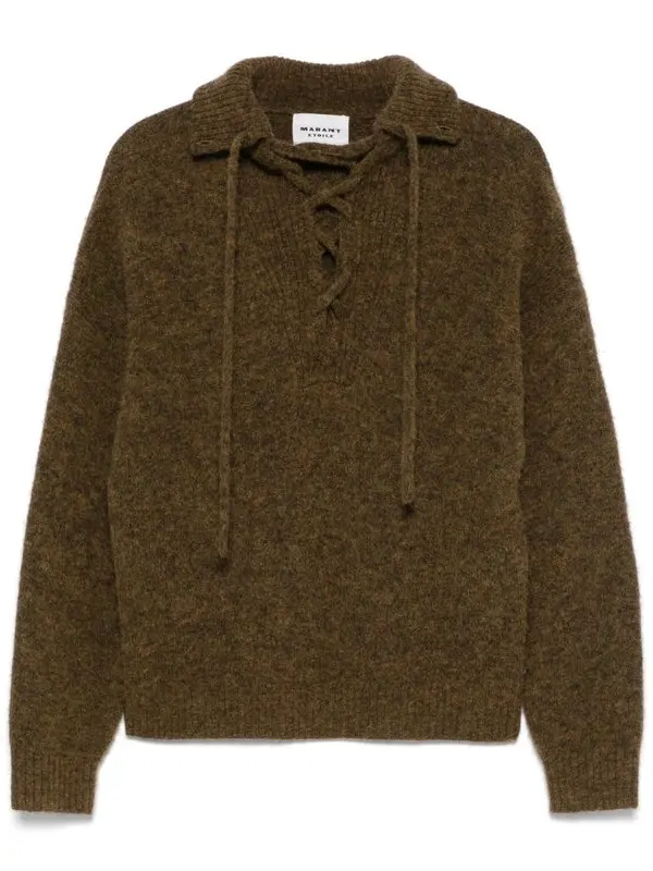 Isabel Marant Étoile Phylia Alpaca-blend Lace-up Sweater - Brown
