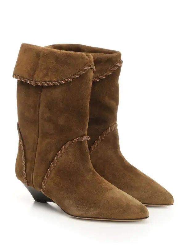 Isabel Marant Étoile Edoa Suede Calfskin Boots - Black