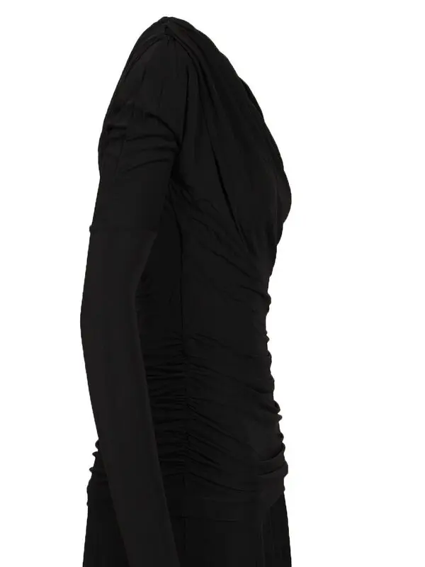 GANNI Asymmetrical Ruffled Viscose Dress