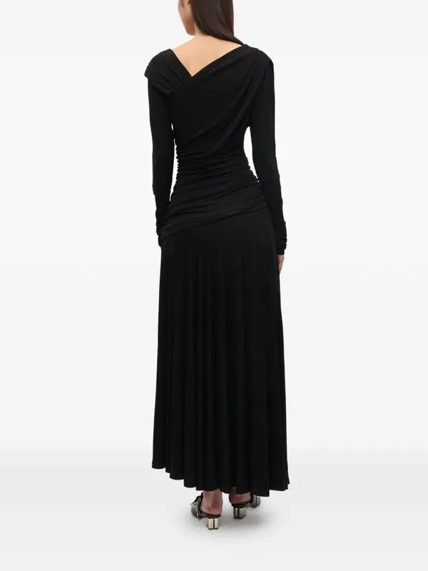 GANNI Asymmetrical Ruffled Viscose Dress