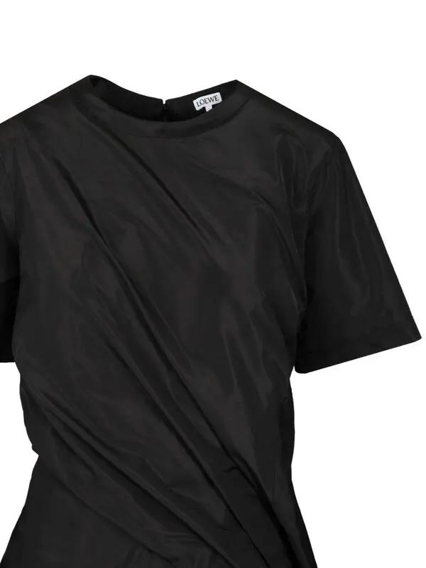 Loewe Twisted Dress In Silk Blend Taffeta