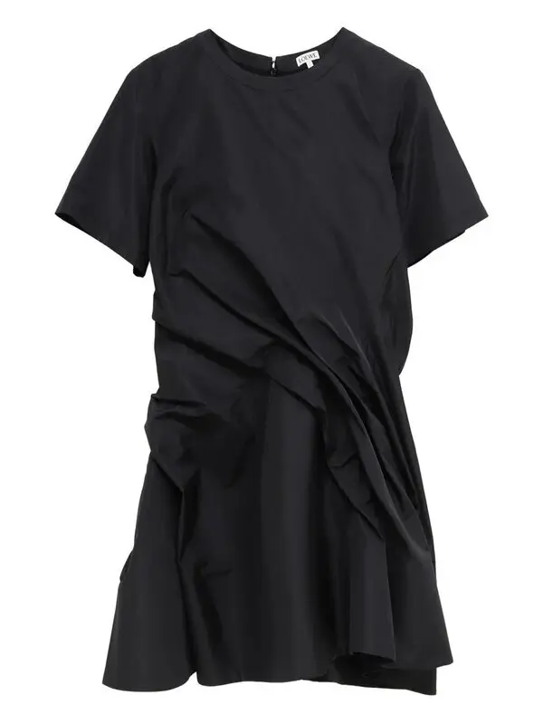 Loewe Twisted Dress In Silk Blend Taffeta