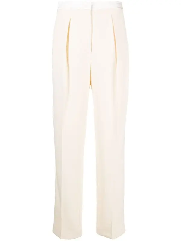 FORTE_FORTE Ivory Tuxedo Trousers