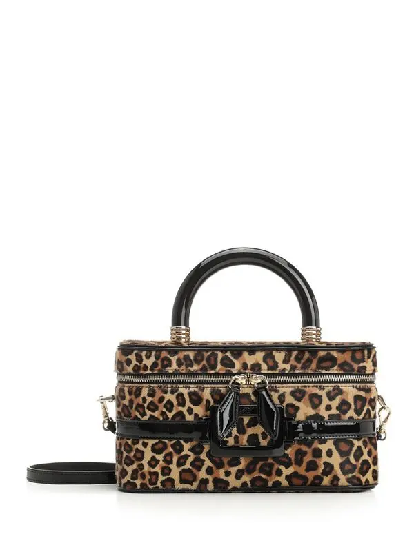 ROGER VIVIER Belle Vivier Leopard-print Buckle Tote Bag