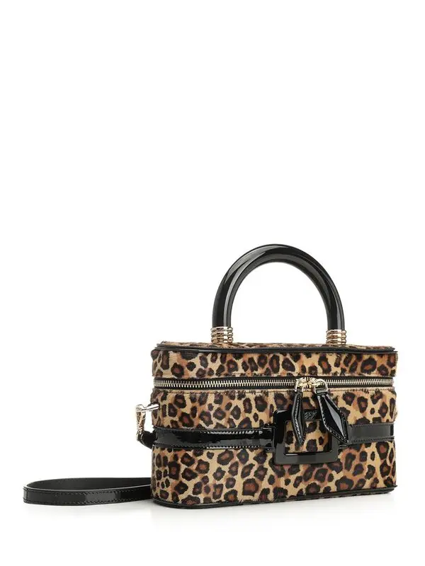 ROGER VIVIER Belle Vivier Leopard-print Buckle Tote Bag
