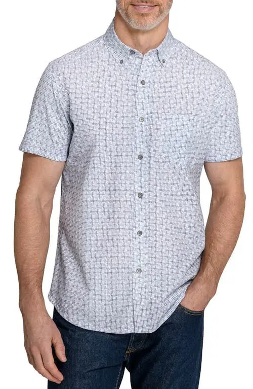 W.R.K Faded Square Reworked Short Sleeve Button-up Shirt