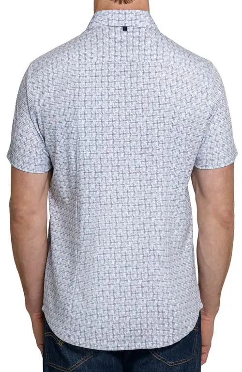 W.R.K Faded Square Reworked Short Sleeve Button-up Shirt