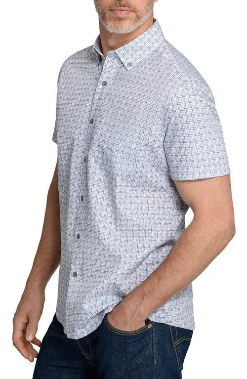 W.R.K Faded Square Reworked Short Sleeve Button-up Shirt
