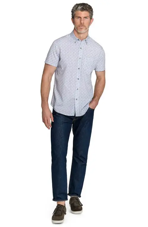 W.R.K Faded Square Reworked Short Sleeve Button-up Shirt