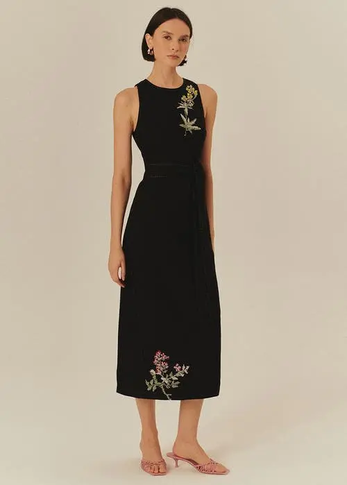 EXQUISE Julieta Midi Dress - Black