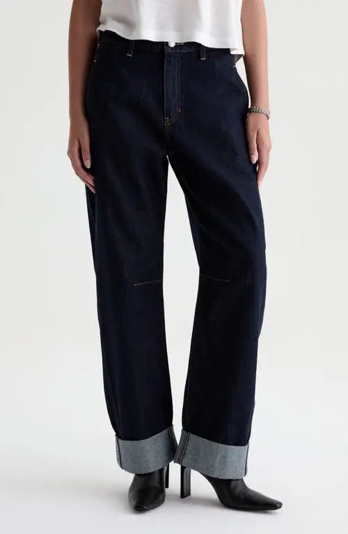 Ag Mercer Cuffed High Waist Barrel Jeans