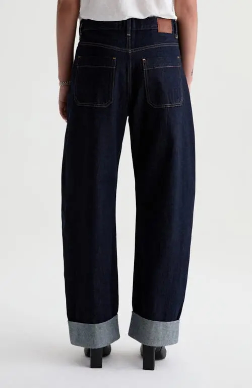 Ag Mercer Cuffed High Waist Barrel Jeans