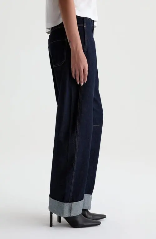 Ag Mercer Cuffed High Waist Barrel Jeans