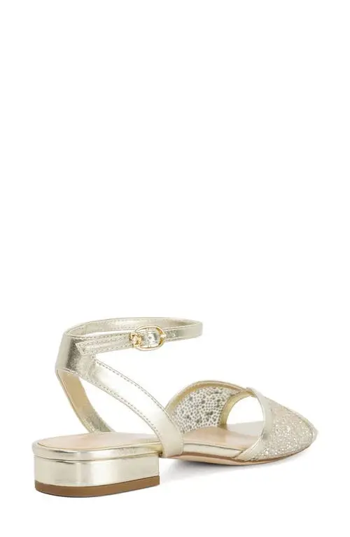 Dune London Naxxos Embellished Crystal Strap Block Heel Sandals