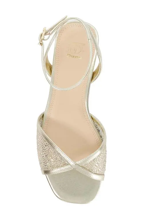 Dune London Naxxos Embellished Crystal Strap Block Heel Sandals
