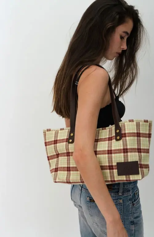 ODDLI Mini Plaid Top Handle Bag - Willa