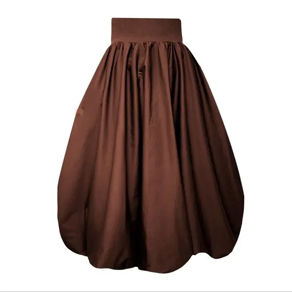 FROCK TALES Enoki Puffball Skirt In Chocolate