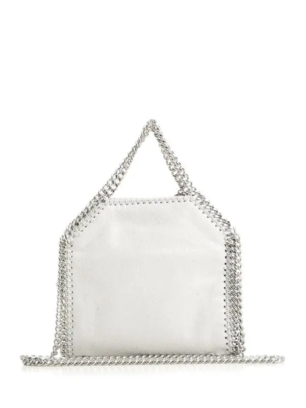Stella McCartney Falabella Tiny Bag Eco Shaggy Deer With Stainless Steel Chain - Gray