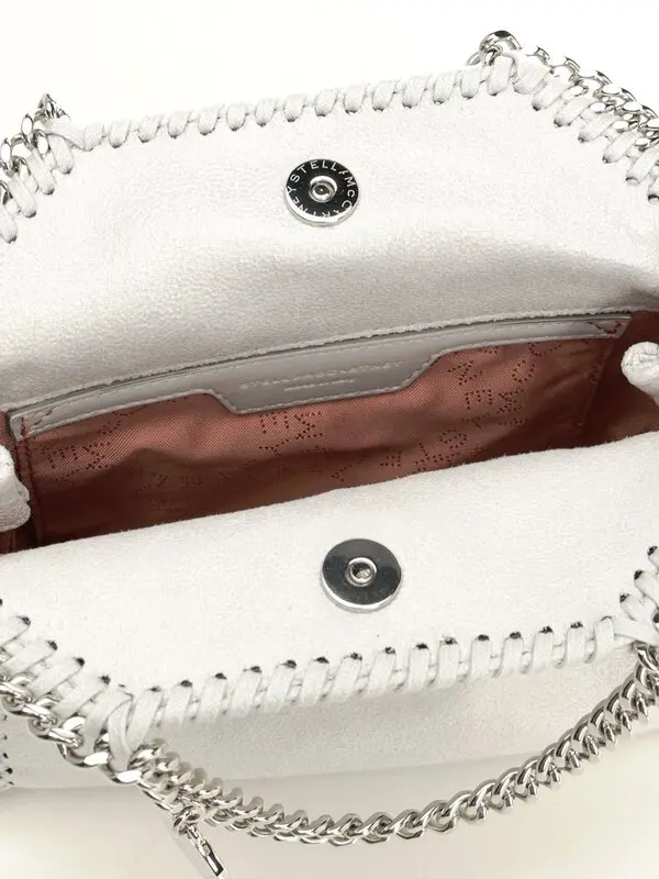 Stella McCartney Falabella Tiny Bag Eco Shaggy Deer With Stainless Steel Chain - Gray