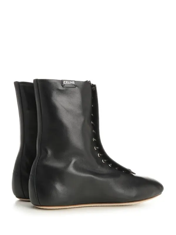 Celine Lace-up Leather Boot