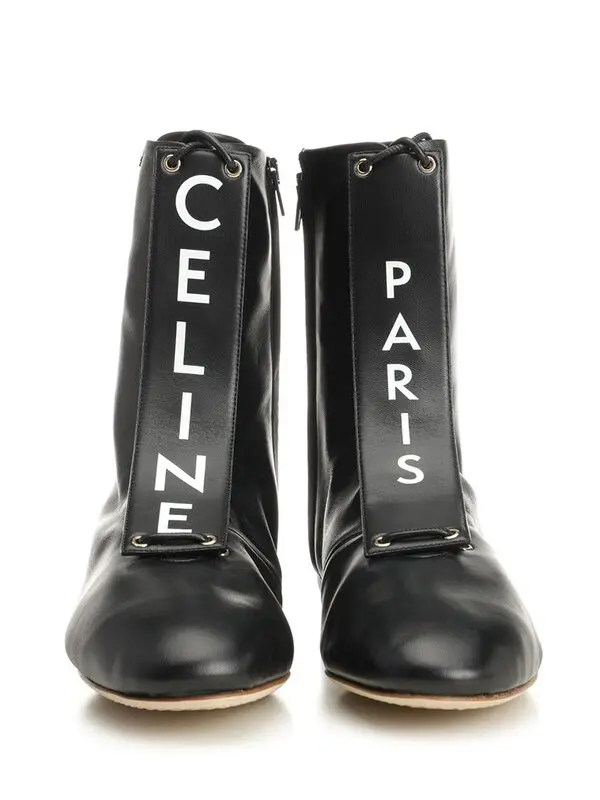 Celine Lace-up Leather Boot