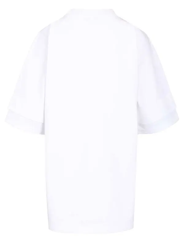 Alaïa Layered Cotton T-shirt - White