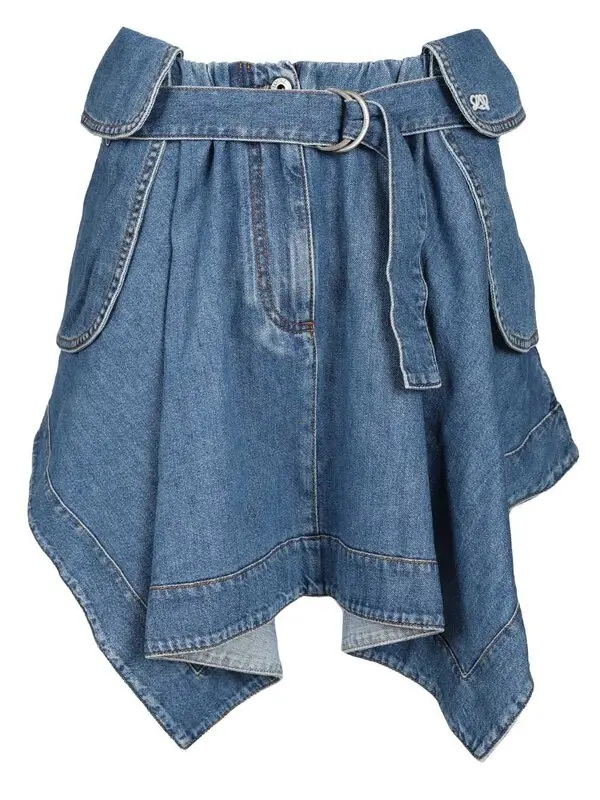 Loewe Denim Cargo Skirt - Blue