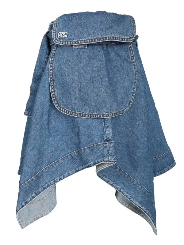 Loewe Denim Cargo Skirt - Blue