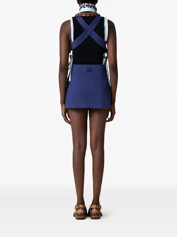 Miu Miu Gabardine Mini Dress - Blue