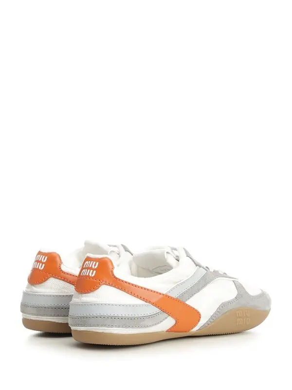 Miu Miu Technical Fabric And Suede Gymnasium Sneakers