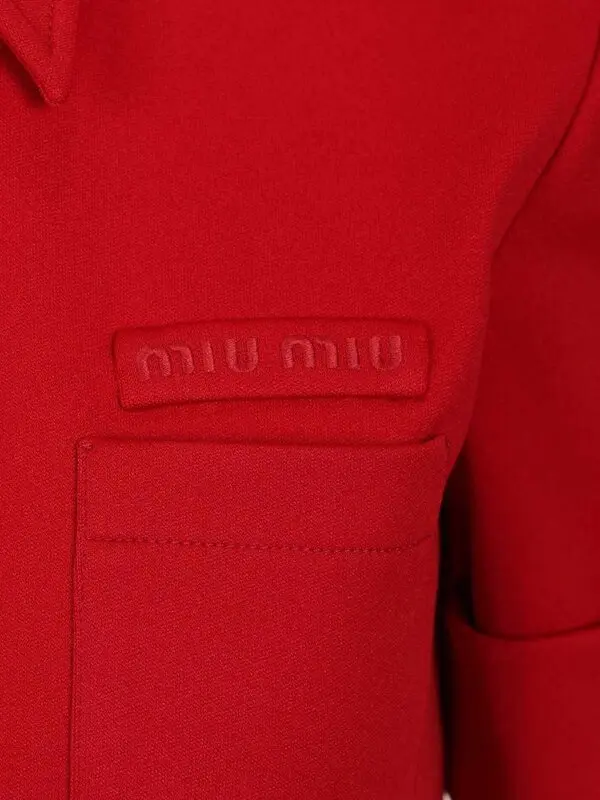 Miu Miu Technical Jersey Polo Shirt - Red