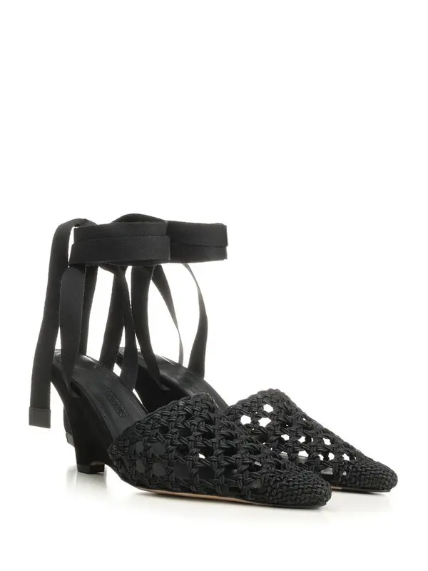 Jacquemus High Espadrille Mules With Ankle Laces