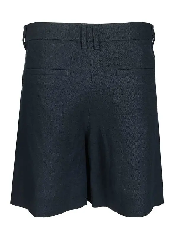 Max Mara Party Linen Shorts - Blue