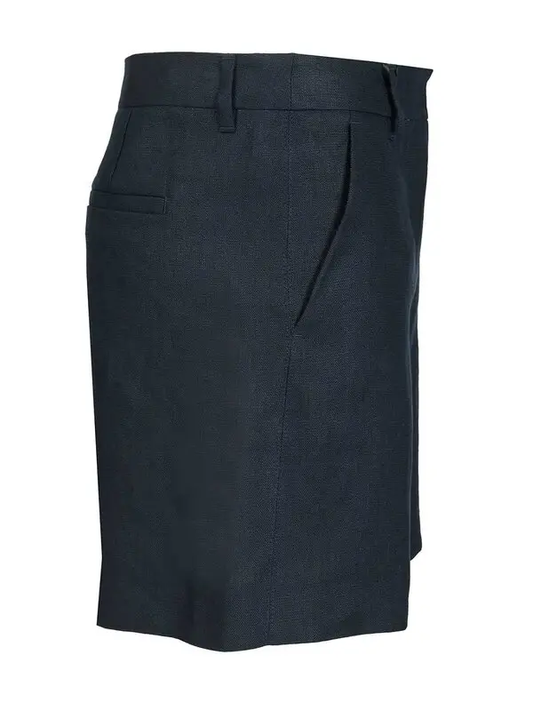Max Mara Party Linen Shorts - Blue