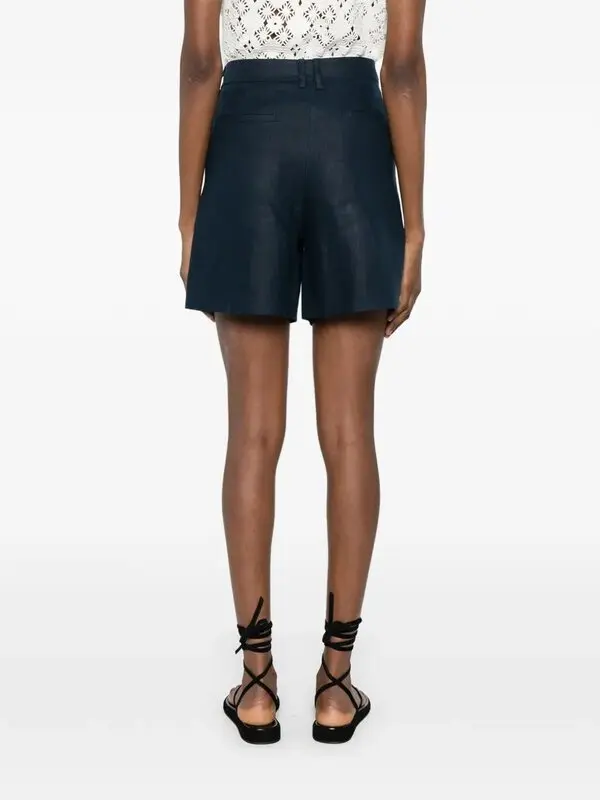 Max Mara Party Linen Shorts - Blue