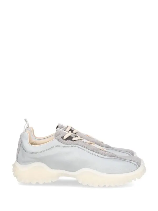 Miu Miu Bubble Sole Lace-up Technical Fabric Sneakers - Gray