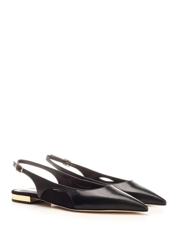 Chloé Saada Slingback Pumps With Gold Heel