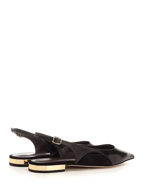Chloé Saada Slingback Pumps With Gold Heel