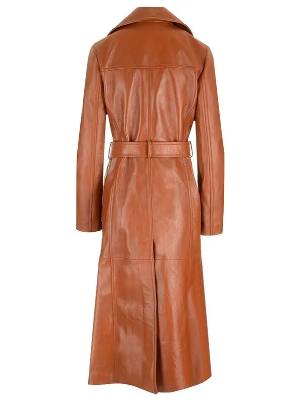 Chloé Leather Military Trench Coat