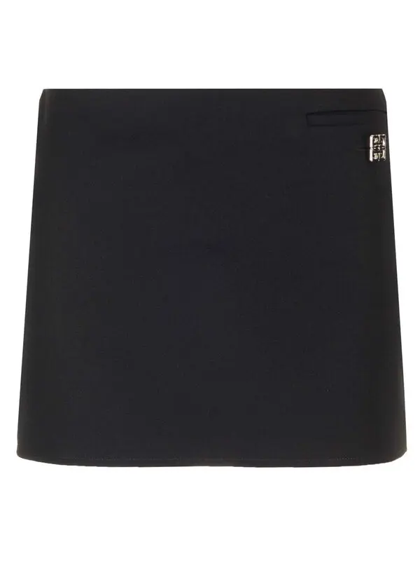 Givenchy Wool Mini Skirt With 4g Detail