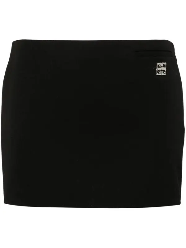 Givenchy Wool Mini Skirt With 4g Detail
