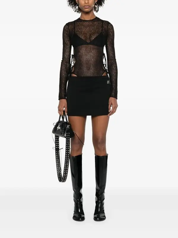Givenchy Wool Mini Skirt With 4g Detail
