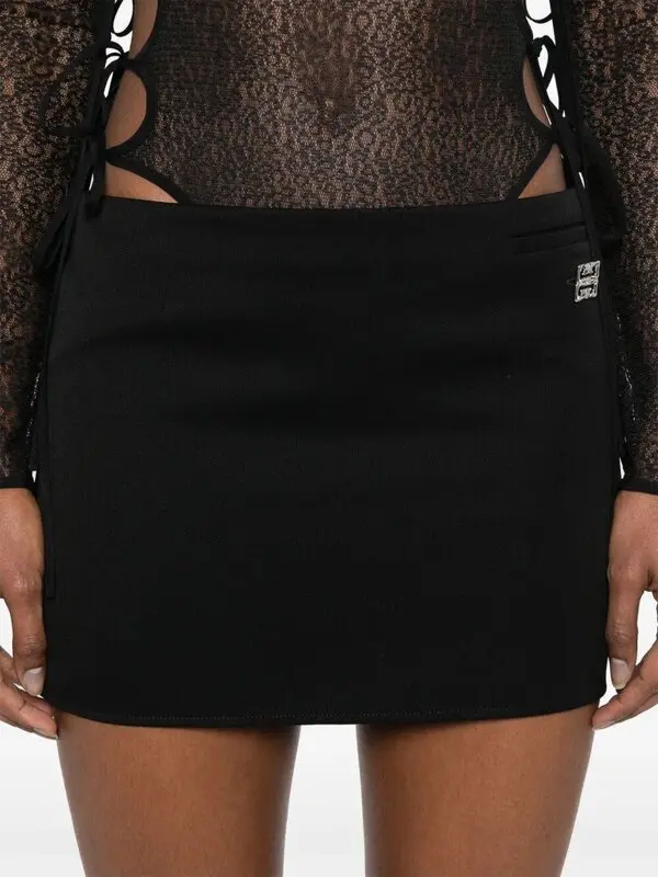 Givenchy Wool Mini Skirt With 4g Detail