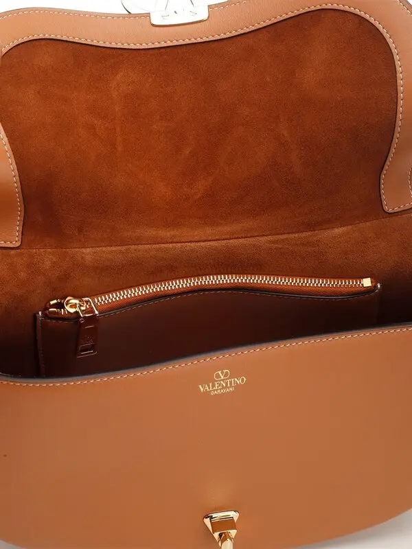 Valentino Garavani Ohval" Small Shoulder Bag - Cream
