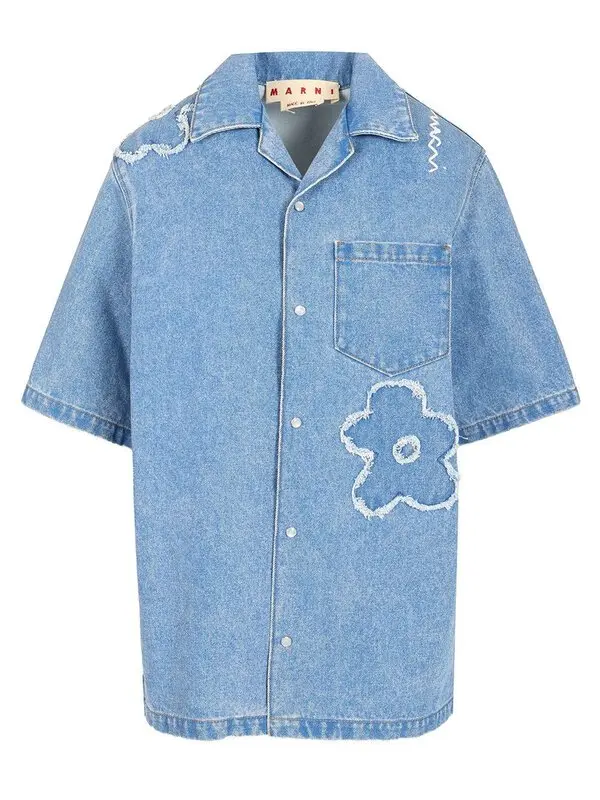 Marni Denim Shirt With Applique