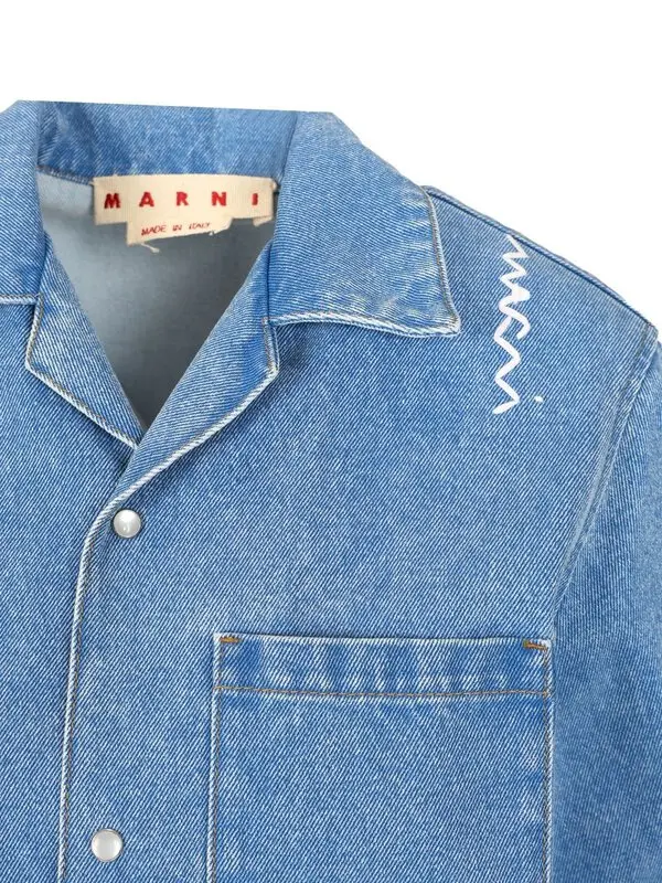 Marni Denim Shirt With Applique